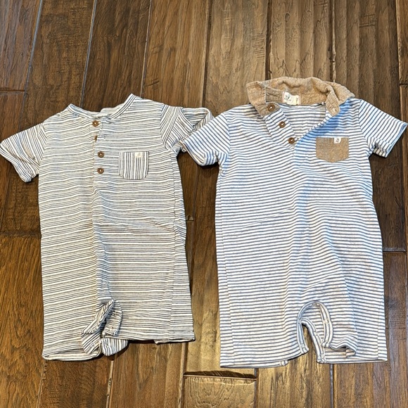 Me & Henry | One Pieces | Striped Baby Rompers With Button Details ...
